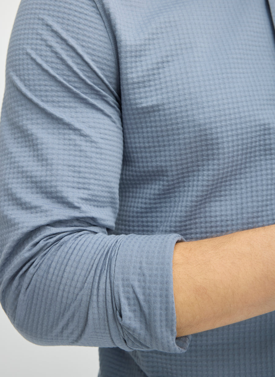 City Tech Long Sleeve Slim Fit Textured Shirt | Kit and Ace