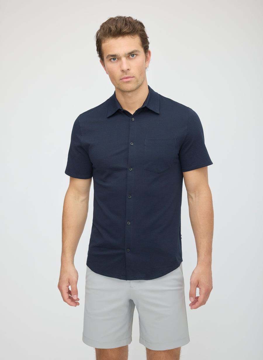 City Tech Short Sleeve Textured Shirt | Kit and Ace