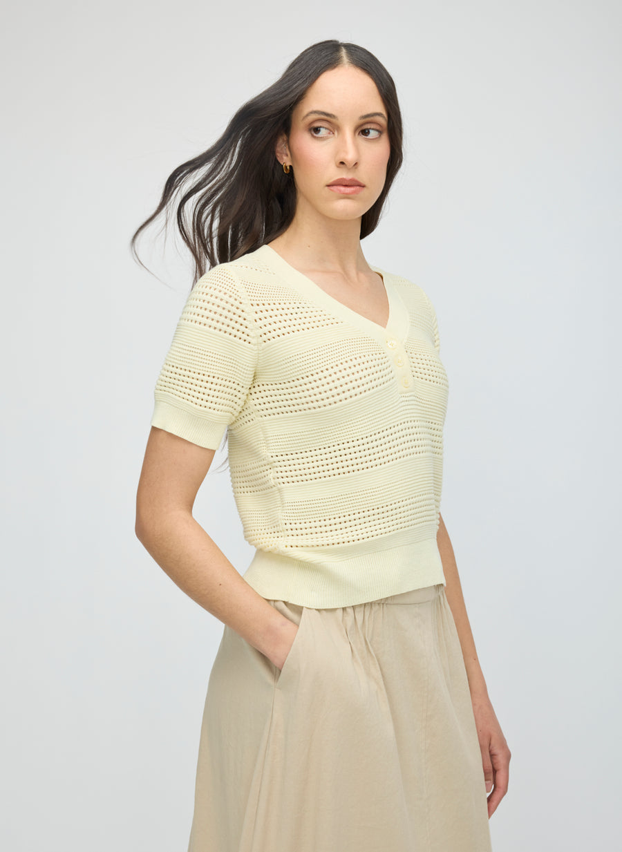 SilkStitch Easy Care Short Sleeve Henley | Kit and Ace